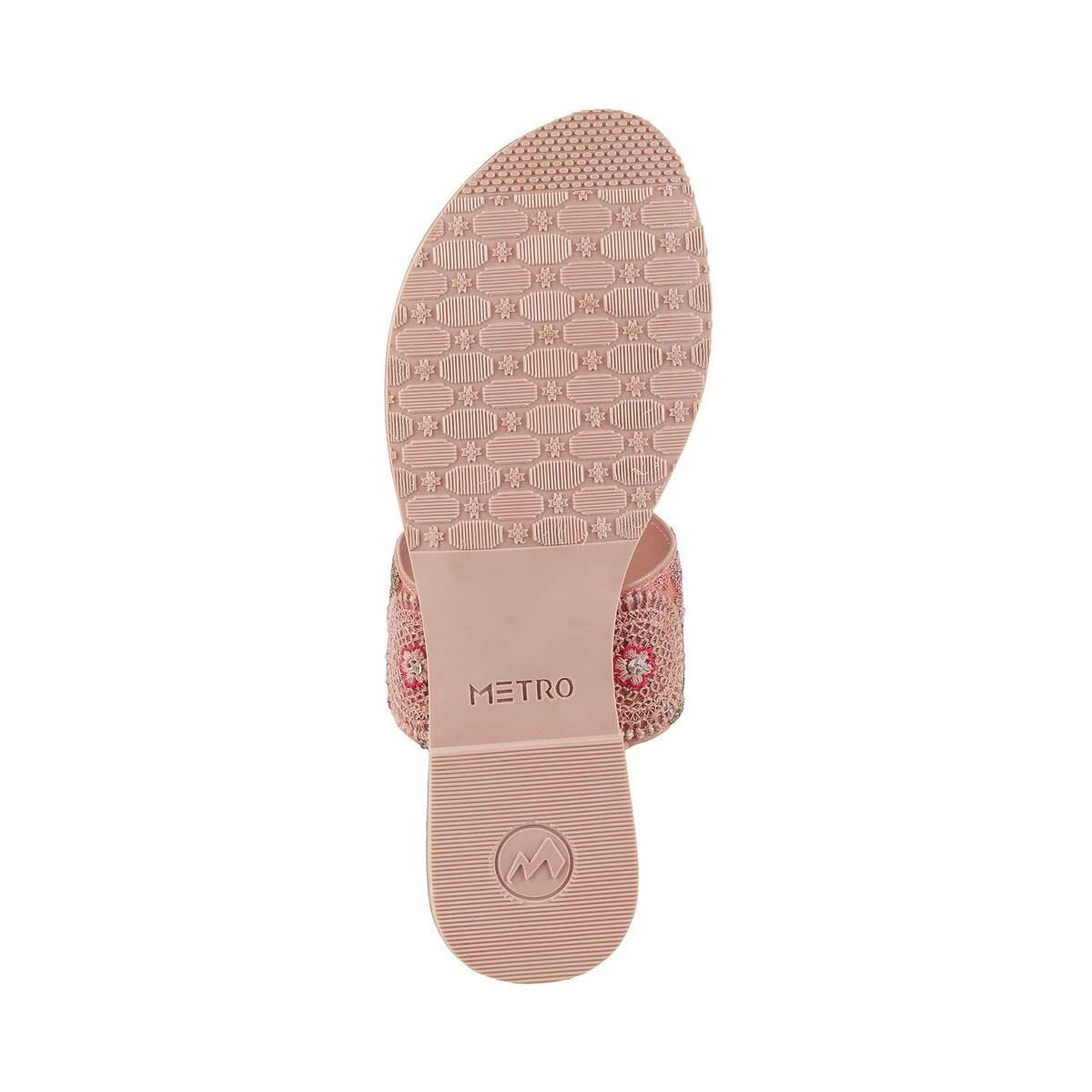 Buy Metro Women Pink Casual Slippers Online | SKU: 32-1702-80-37 ...