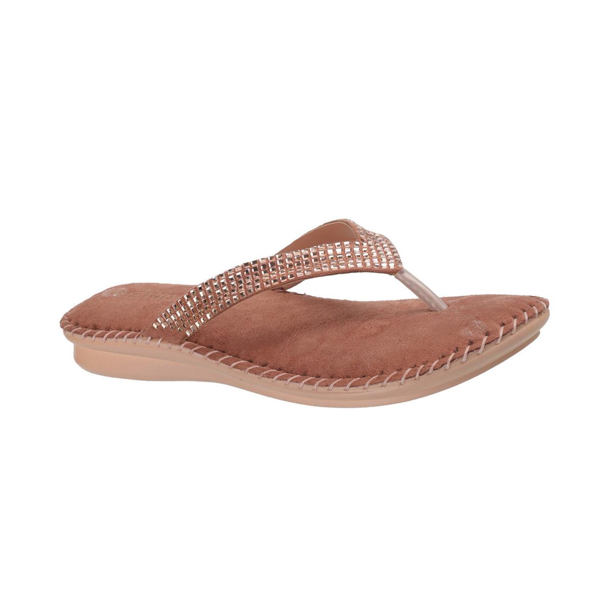 Buy Women Peach Casual Slippers Online | SKU: 44-1679-80-38-Metro Shoes