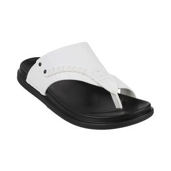 Buy Men White Casual Slippers Online | SKU: 16-432-16-40-Metro Shoes